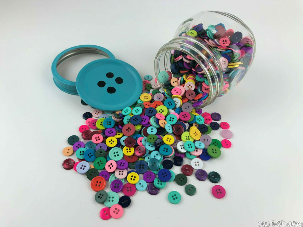 Easy DiY Button Lid Jar – Curi-Oh!